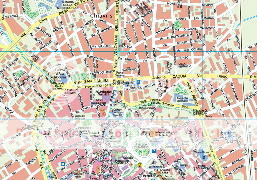 UDINE PIANTA CITTÀ E PROVINCIA 1:10 000 [CARTA/CARTINA/MAPPA/POSTER ...