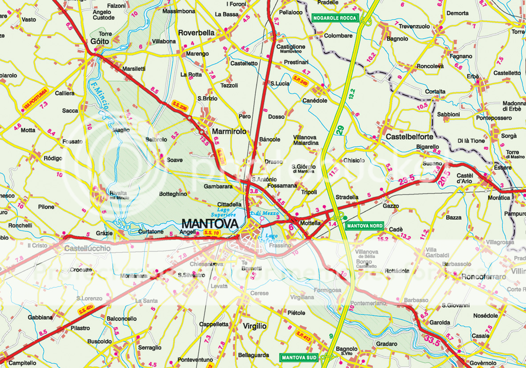 MANTOVA PIANTA CITTÀ E PROVINCIA 1:10.000 (CARTA/MAPPA/CARTINA/POSTER ...